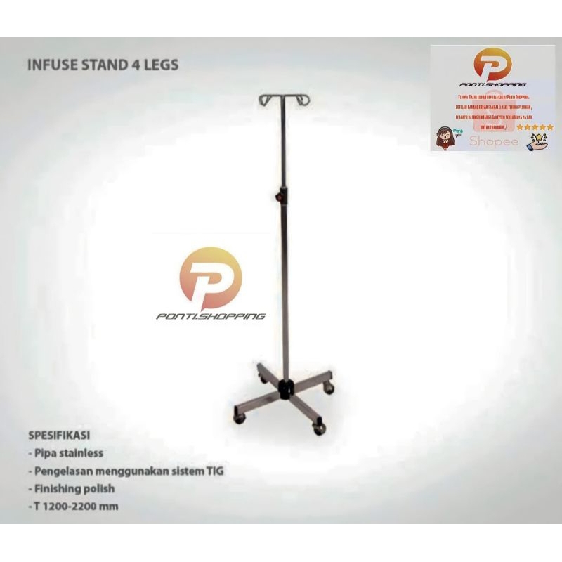 Jual Tiang Infus Stanless Steel/Tiang Gantung Cairan Infus | Shopee ...