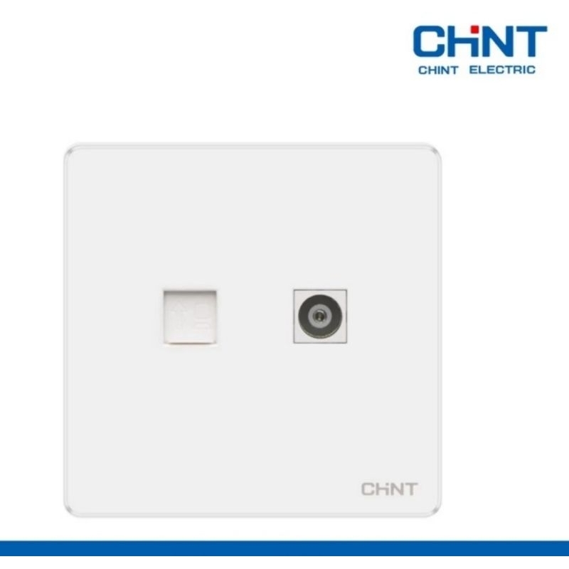 Jual Socket outlet wall dinding 2in1 jack antena tv dan konektor RJ45 ...