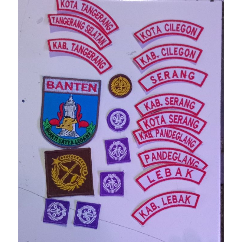 Jual BORDIR KWARDA BANTEN 1SET ATRIBUT PRAMUKA kwarcab untuk pakaian ...