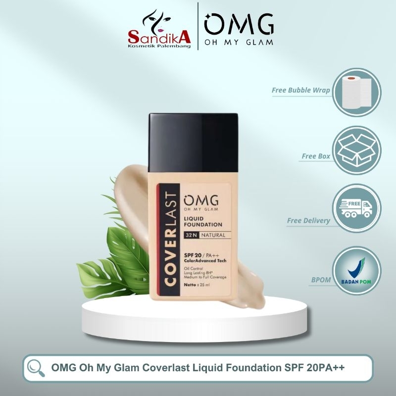 Jual OMG Oh My Glam Coverlast Liquid Foundation SPF 20 25mL | Shopee ...