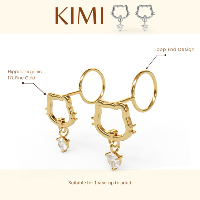 Jual Anting Anak Anti Alergi Littlethingshewear Kimi Series (Anting ...