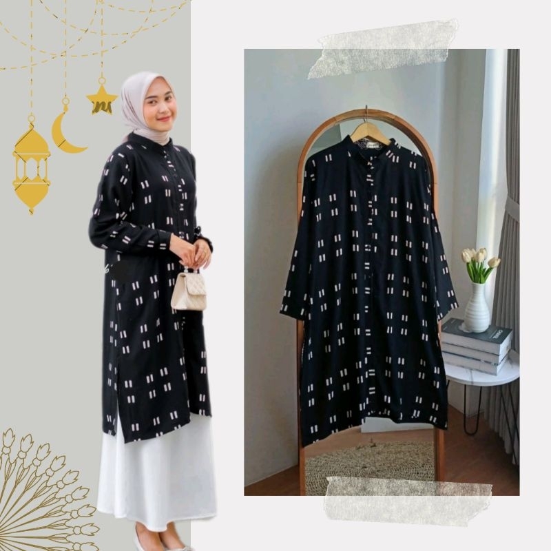 Jual RAYA SERIES. TUNIK BATIK RAYON BAJU BATIK LEBARAN TUNIK RAYON ...