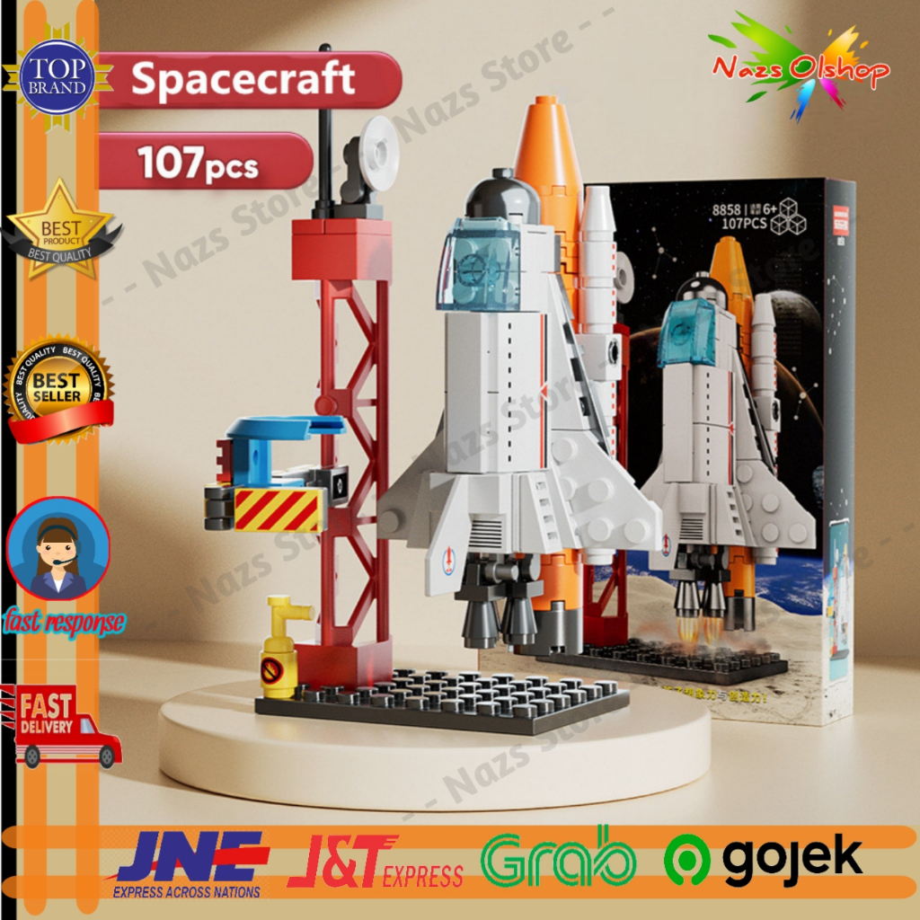 Jual LELE BROTHER Mainan Pesawat Luar Angkasa Aerospace Apollo Rocket ...