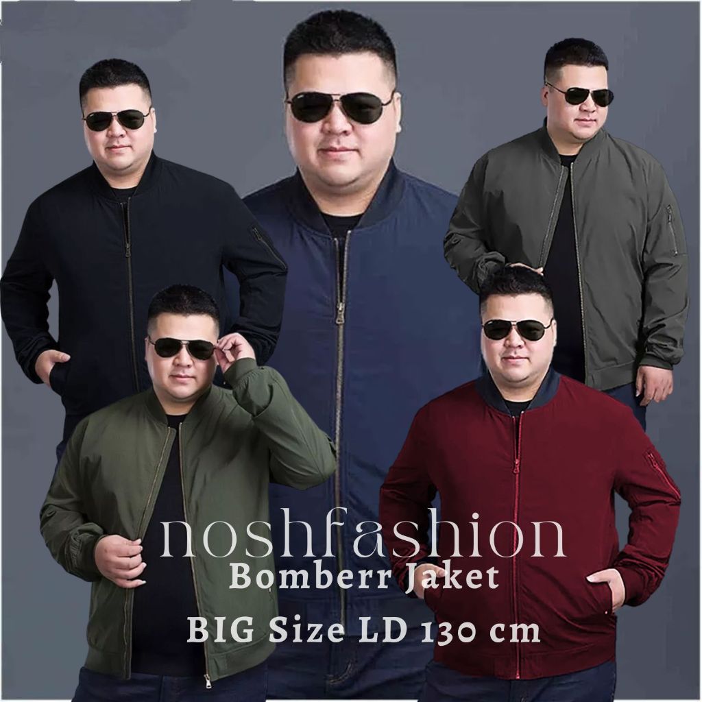 Jual Jaket Bomber Pria Jumbo / Jacket Pria Big Size 3XL / Jaket Motor ...
