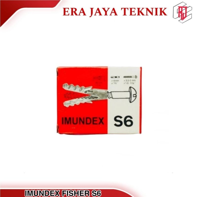 Jual IMUNDEX S6 Angkur Plastik Penguar Skrup Lubang Tembok box /100pcs ...