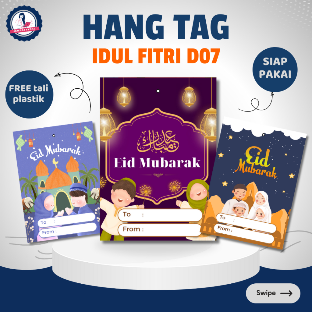 Jual Hang tag idul fitri hangtag ramadhan hari raya eid mubarak kartu ...