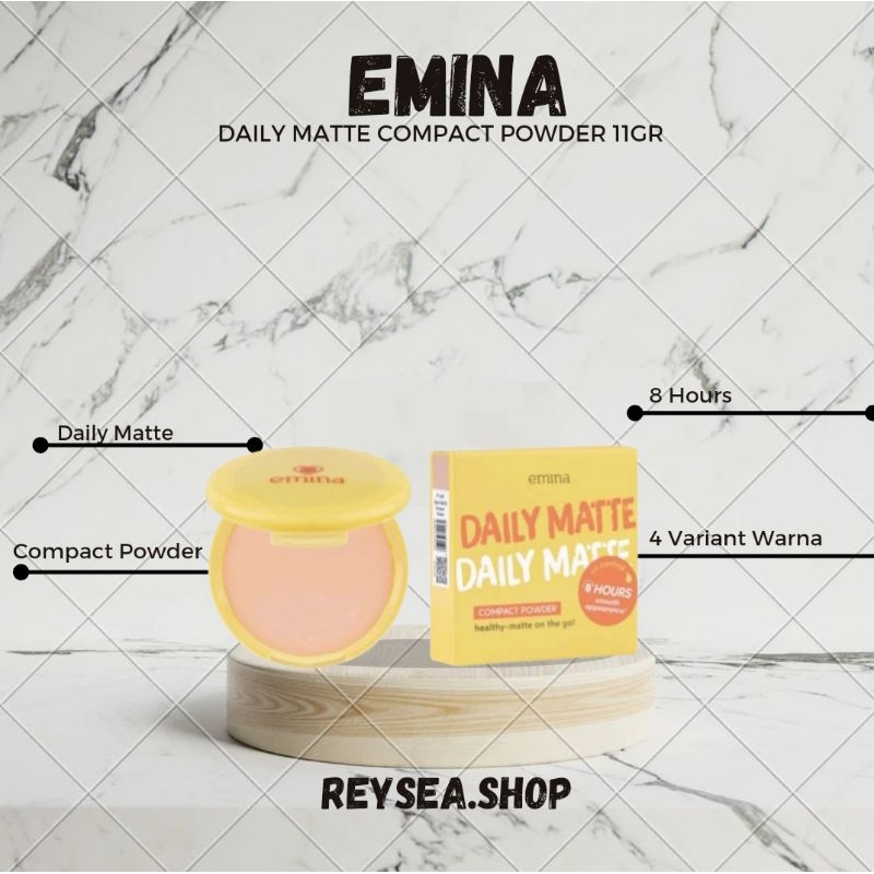 Jual EMINA - DAILY MATTE COMPACT POWDER 11G | Shopee Indonesia