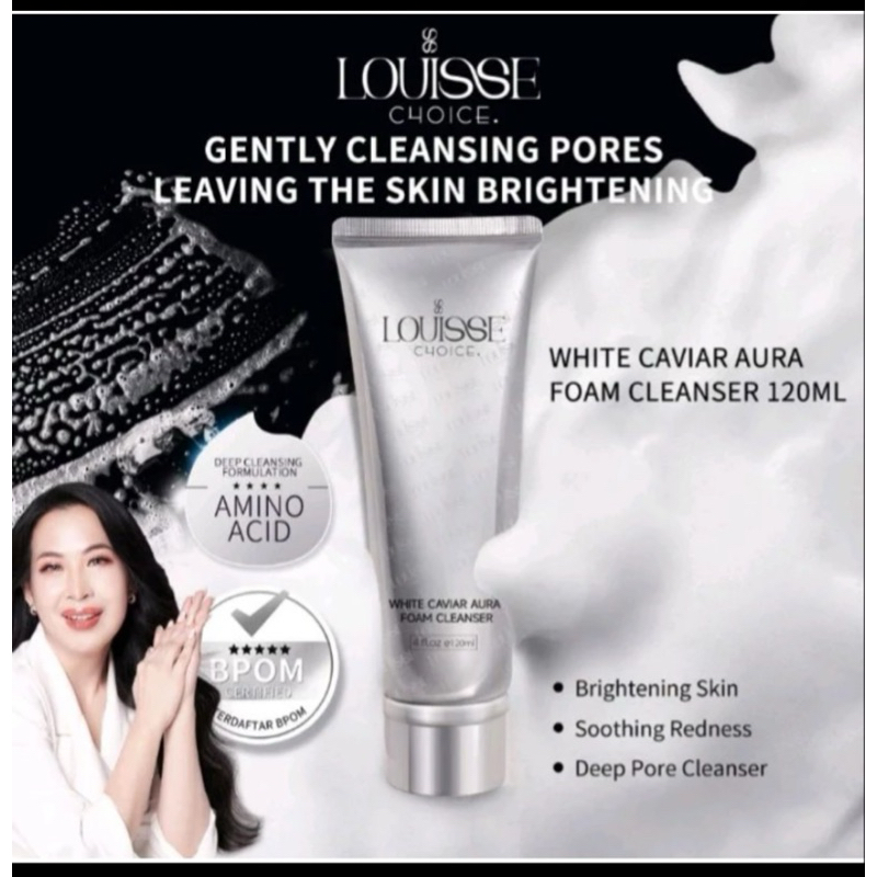 Jual PROMO Facial Foam white caviar louisse choice 120ml | Shopee Indonesia