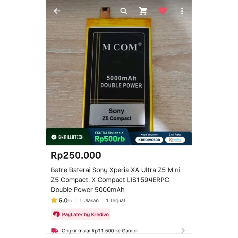 Jual Sony Xperia Z5 Mini Z5 Compact X Compat XA Ultra LIS1594ERPC ...