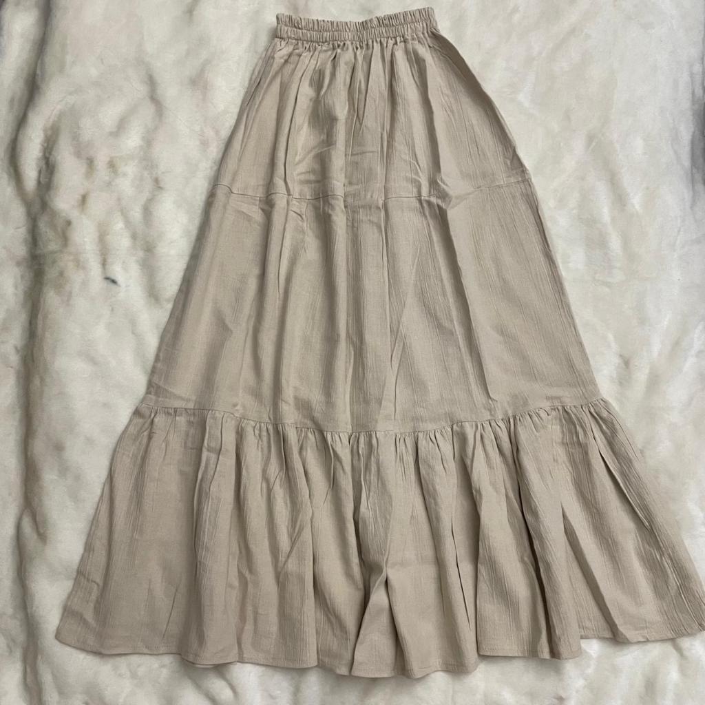 Jual aluna Ruffle Skirt - rok panjang wanita/rok korean style/bawahan ...