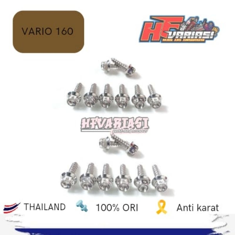 Jual Set Baut Box Filter HONDA VARIO 160 Probolt Original Stainless ...