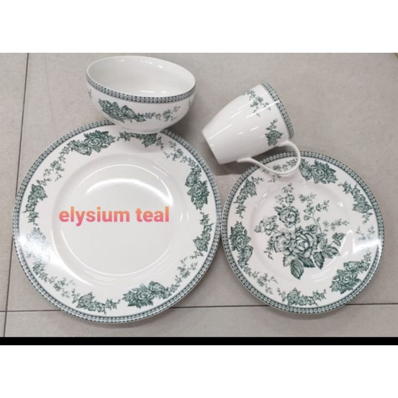 Jual SANGO DINNER SET ELYSIUM TEEL 16PCS | Shopee Indonesia