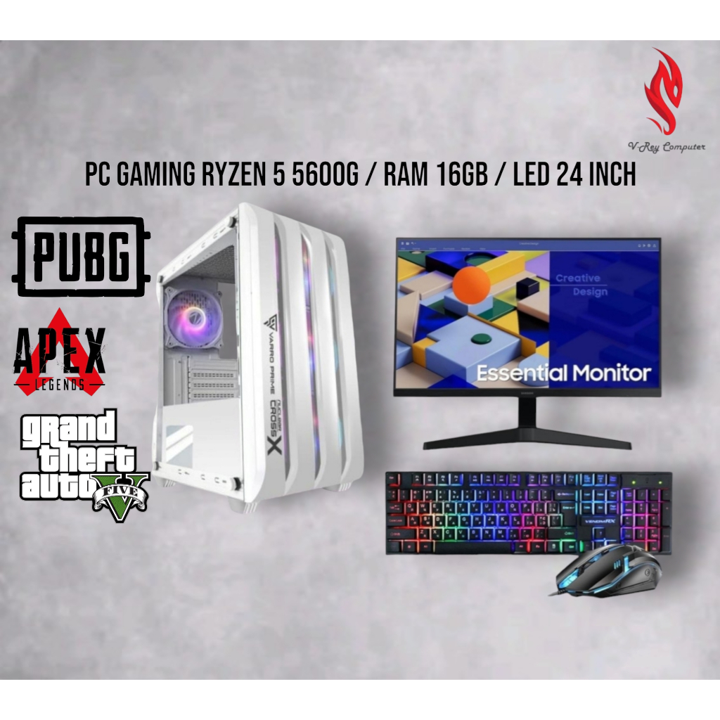 Jual Full Set PC Gaming AMD Ryzen 5 5600GT | RAM 16GB | SSD | HDD ...