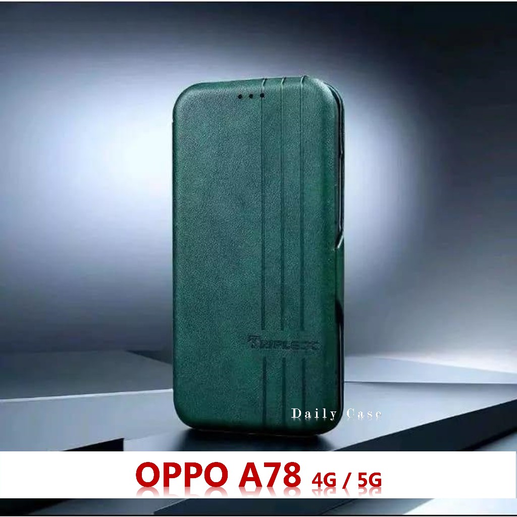 Jual DC Flip Case OPPO A78 4G / 5G TripleX Leather High Quality ...