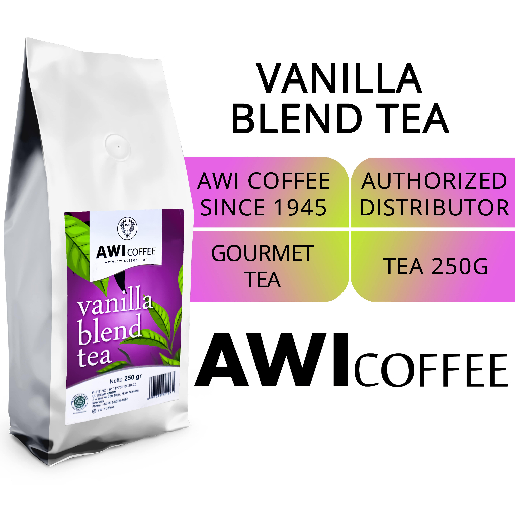 Jual Awi Vanilla Blend Tea 250Gr | Teh Hitam Dan Vanilla | Blend Tea ...