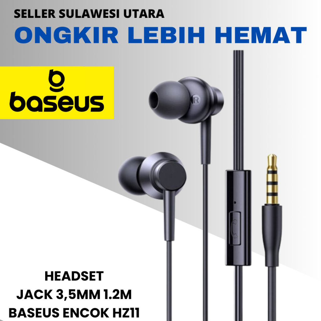 Jual HEADSET BASEUS ENCOK HZ11 JACK 3,5MM 1,2M NOISE REDUCTION | Shopee ...