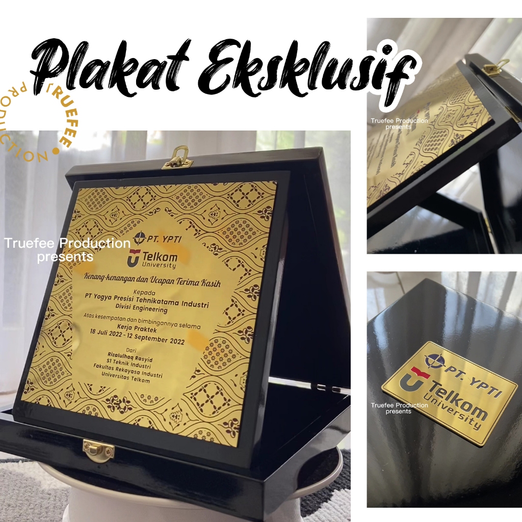 Jual PLAKAT EKSKLUSIF PLAT KUNINGAN CUSTOM LOGO DAN TULISAN KOTAK BOX ...