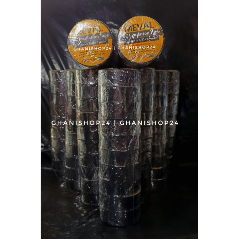 Jual MEVAL INSULATION TAPE 0.16mm x 3/4 x 5 yards ISOLASI LISTRIK ...