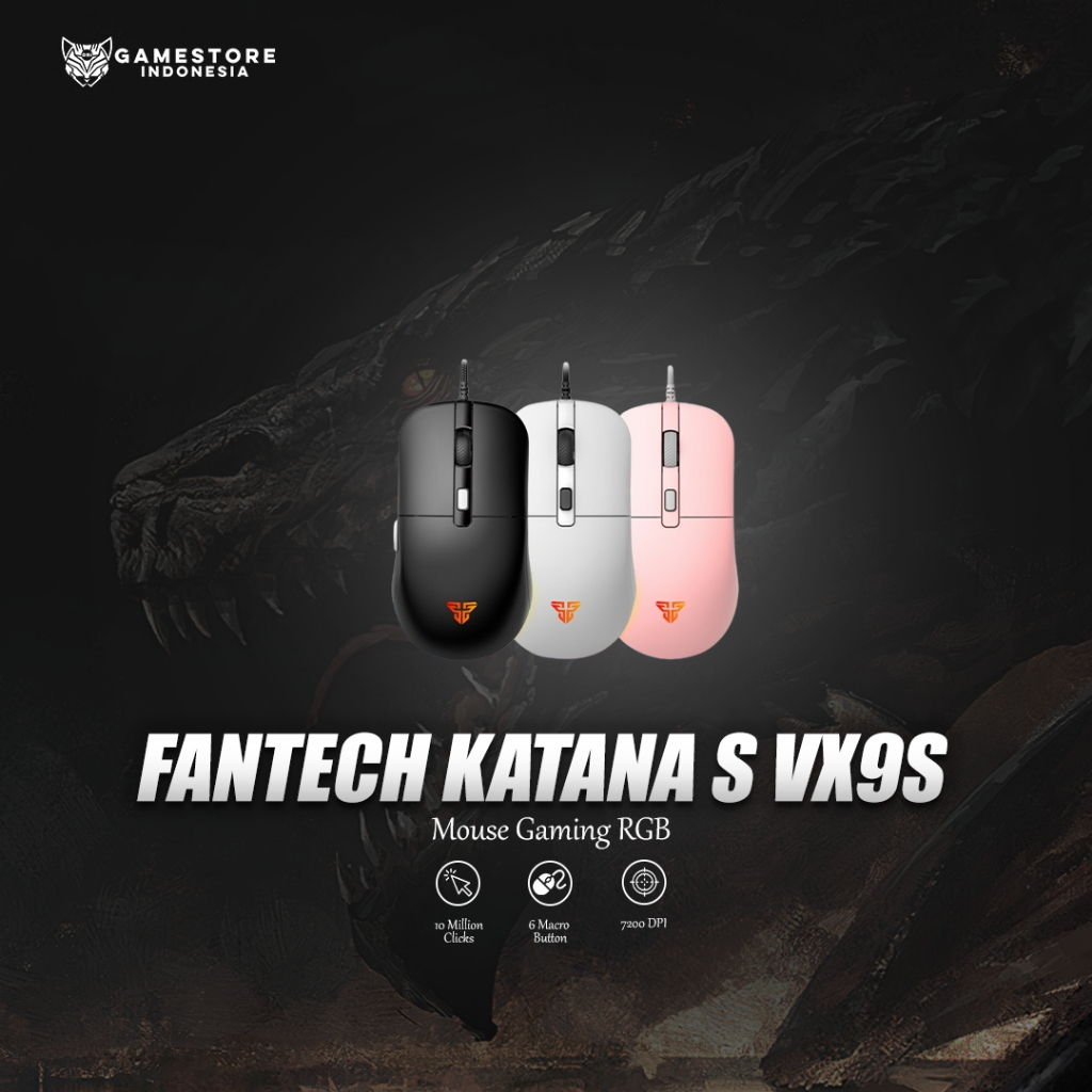 Jual Fantech KANATA Mouse Gaming RGB Macro VX9 VX9S | Shopee Indonesia