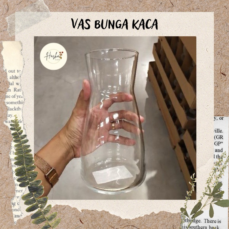 Jual Vas Bunga Kaca Bening Aesthetic - By Hasha Florist | Shopee Indonesia