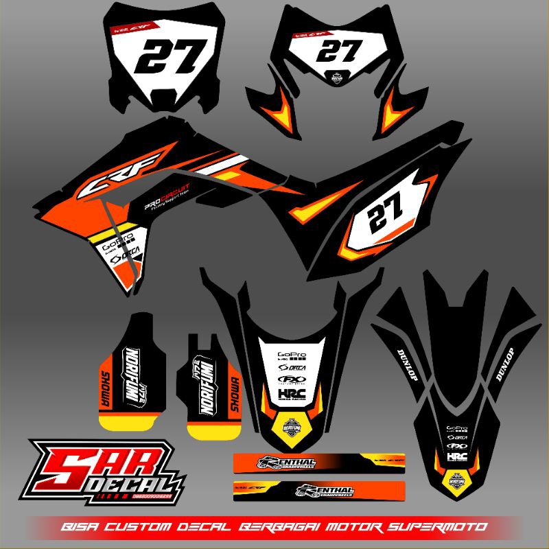 Jual DECAL CRF 150L FULL BODY - DECAL SUPERMOTO MOTO CROSS - DECAL CRF ...