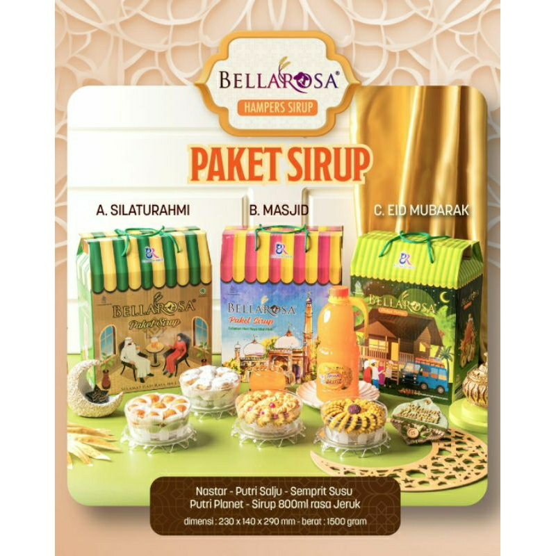 Jual Paket Hampers Kue Lebaran Bella Rosa Paket Syrup Kue Kering 4 ...