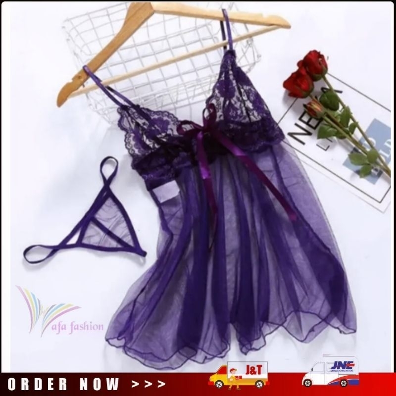 Jual S M L XL Premium Halus / Hannah Lingerie Big Sexy Original Baju Tidur transparan | Shopee ...