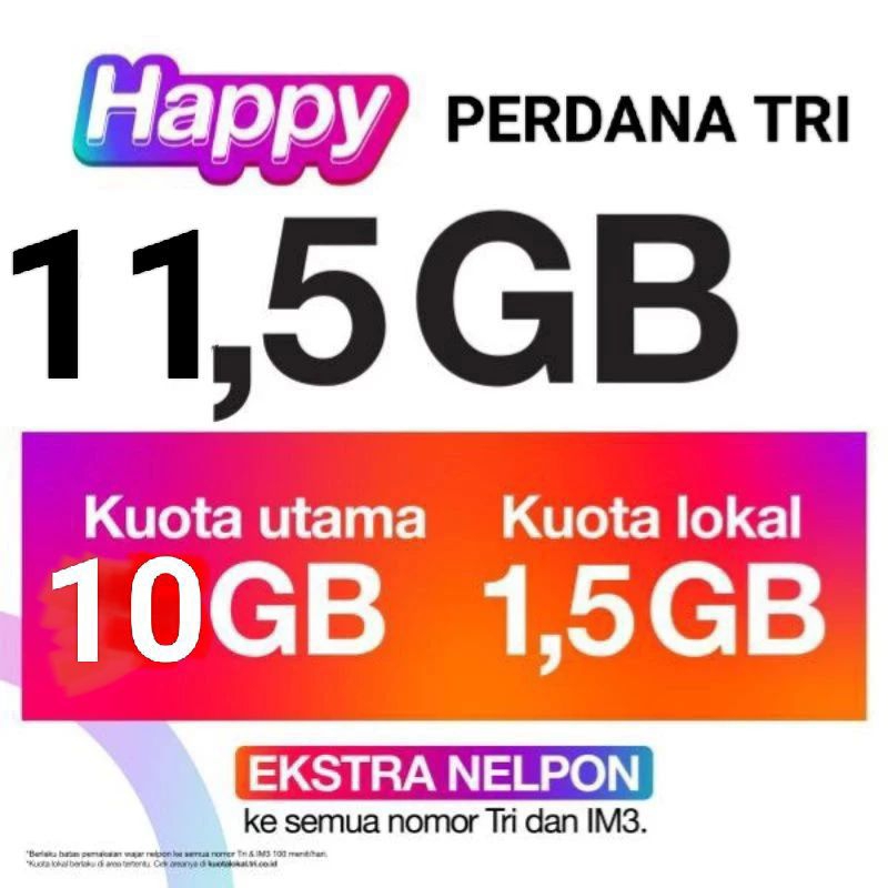 Jual KARTU PERDANA TRI THREE 10GB FRESH All APK, MURAH BERKUALITAS ...