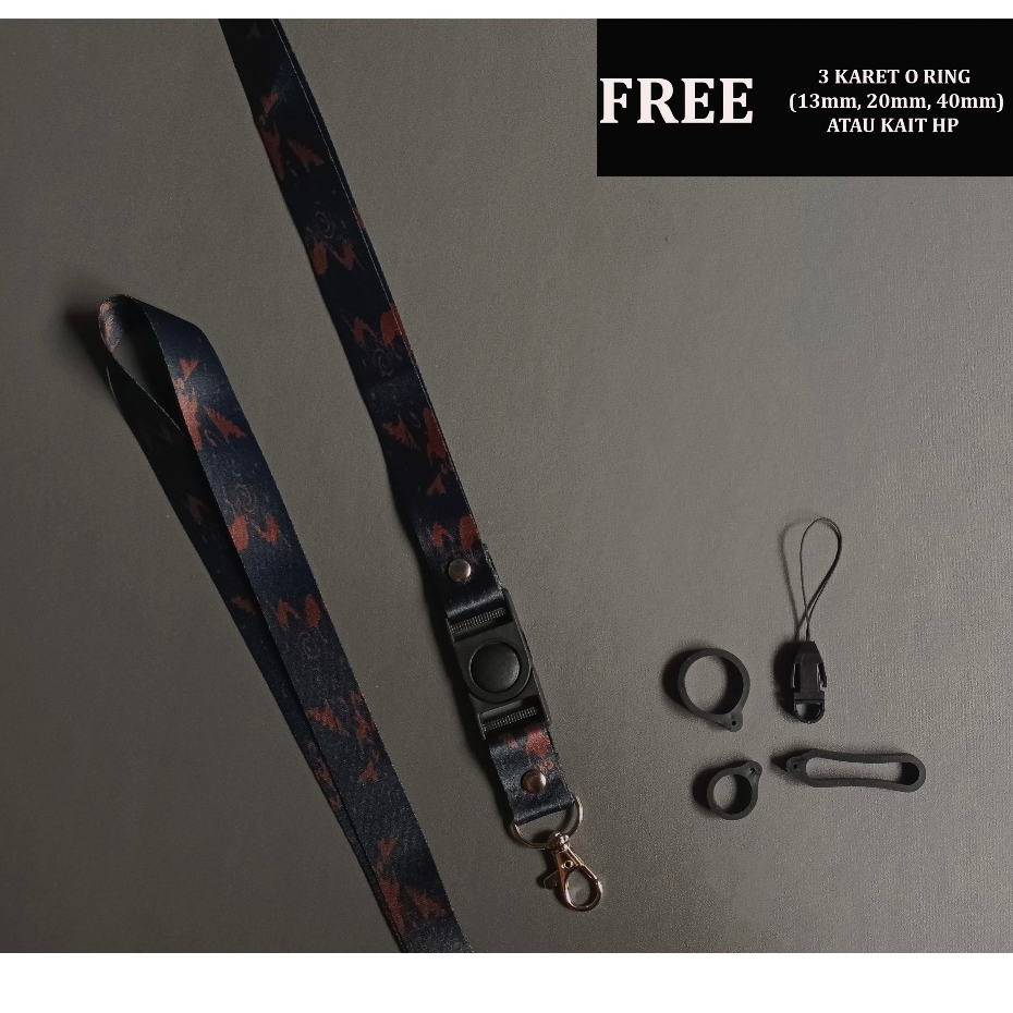 Jual Lanyard ID Card Batik Brown - Tali Gantungan Nametag HP Batik ...