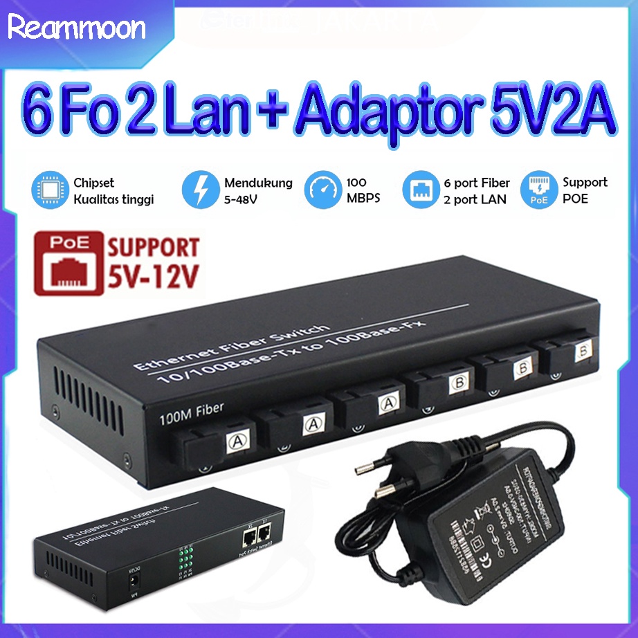 Jual HARGA SPESIAL POE Htb 6 Fo 2 Lan Media Converter 6 FO 2 LAN 11 ...