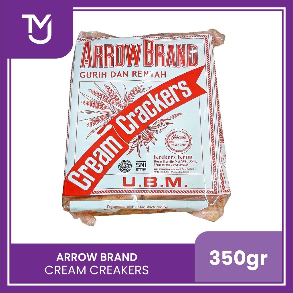 Jual UBM ARROW BRAND Cream Crackers 350gr -- Krakers Krim Gabin Asin No ...