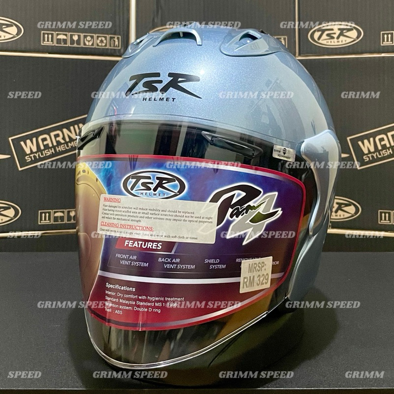 Jual HELM TSR RAM 4 SILVER SHAPPIRE | Shopee Indonesia