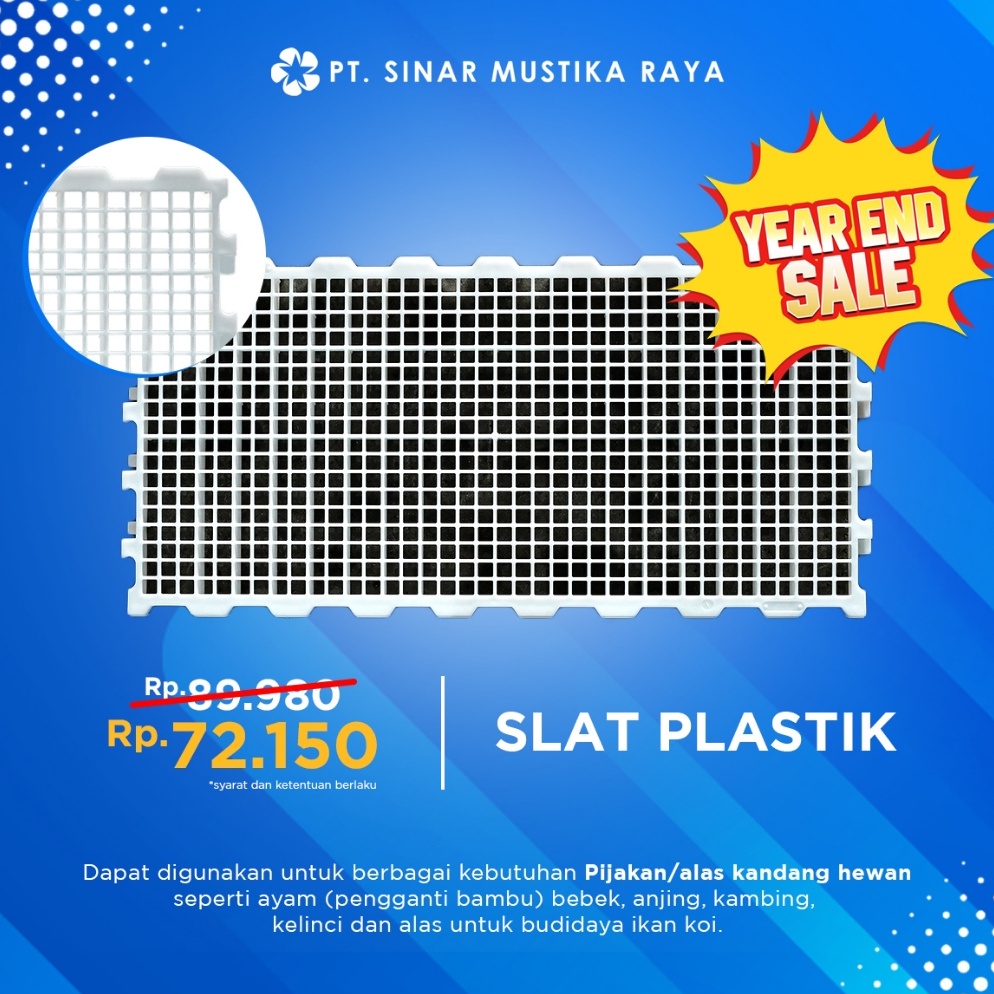 Jual Langsung Order Econo Slat Lantai Pijakan Plastik Alat Ternak Ayam Unggas Peralatan ...