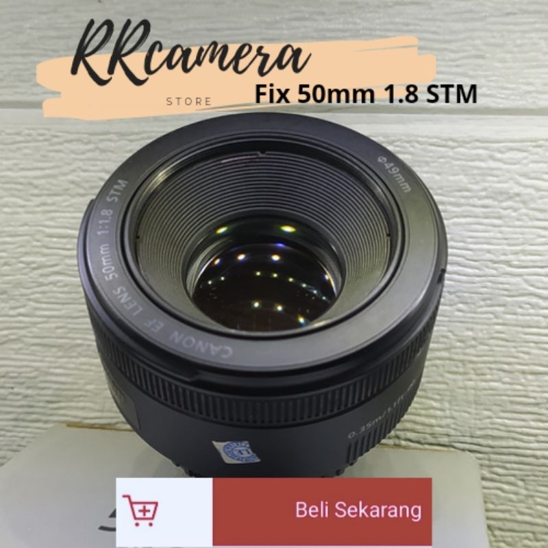 Jual Lensa Fix 50mm STM for Canon no jamur + Garansi Toko Bonus Hood ...