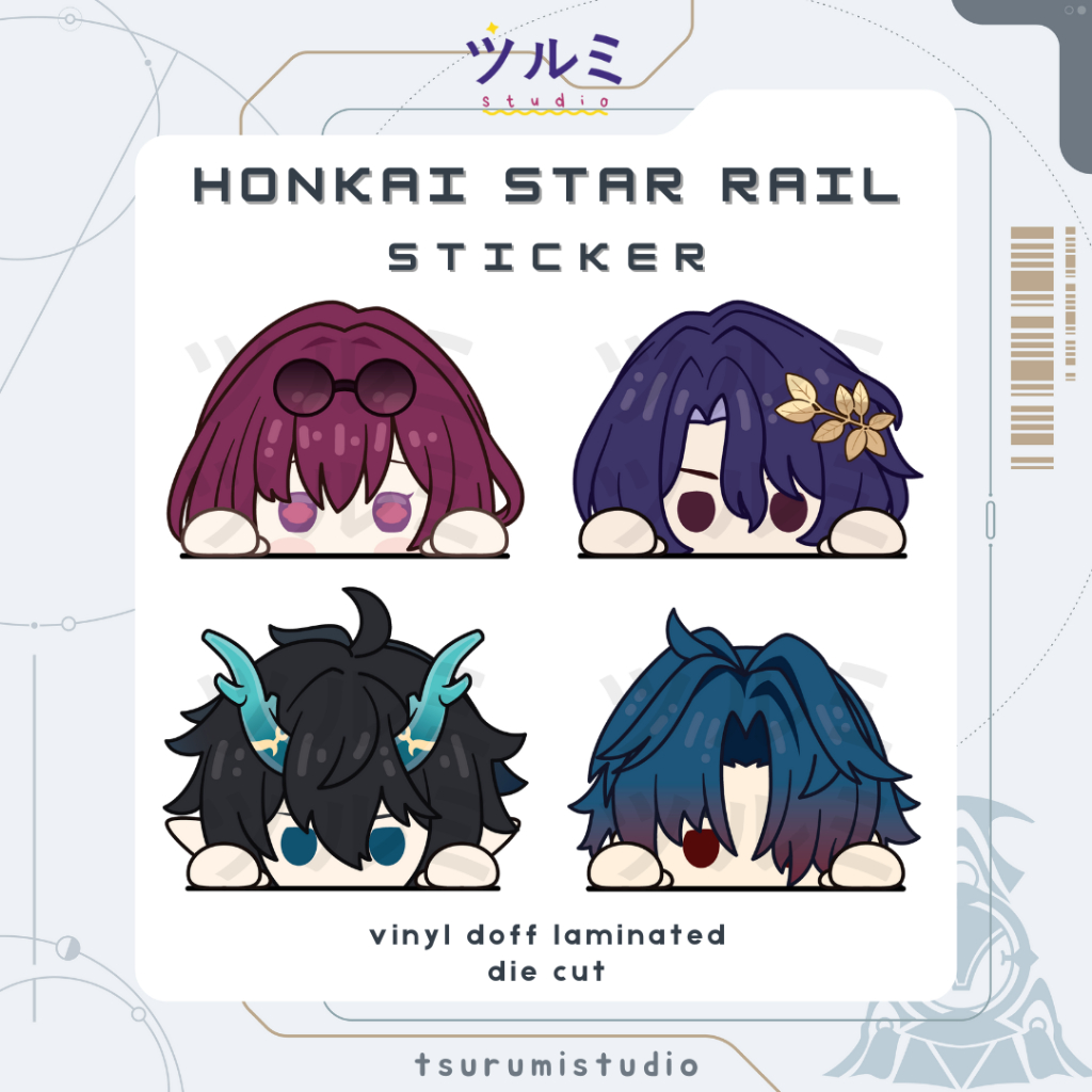 Jual HSR Honkai Star Rail Characters Peeker Peeking Sticker / Stiker ...