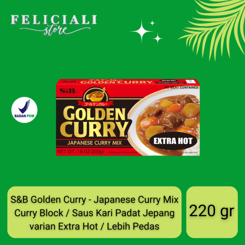 Jual S&B Golden Curry - Japanese Curry Mix Extra Hot - Curry Block ...