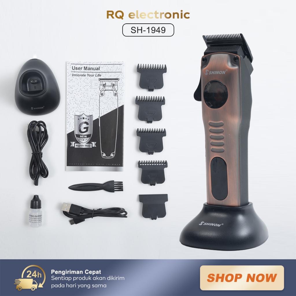 Jual Mesin Cukur Rambut Pria Rechargeable Razor Electric RPM 10000 SH ...