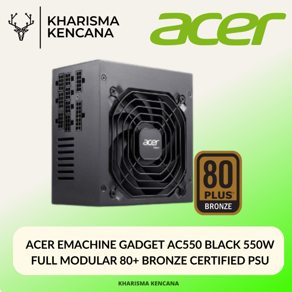 Jual EMACHINE ACER GADGET AC550 BLACK 550W FULL MODULAR 80+ BRONZE ...