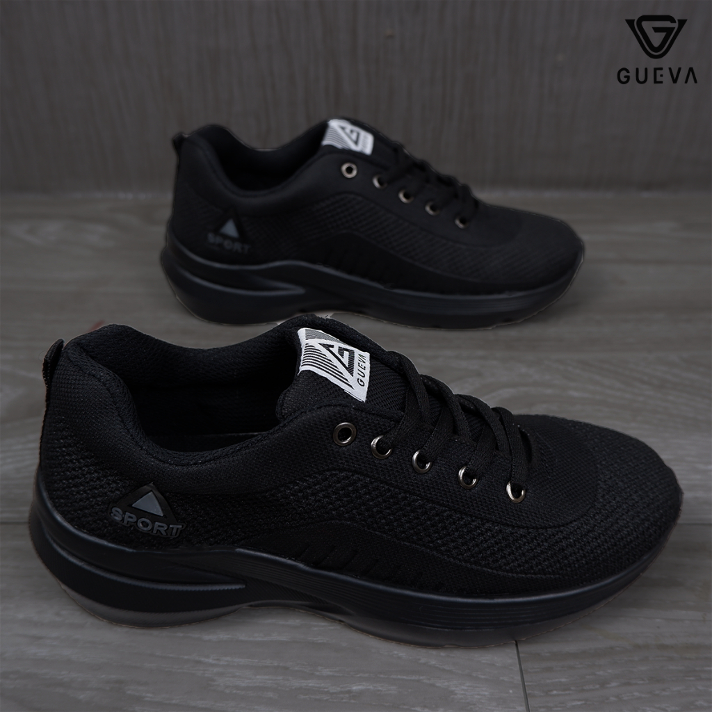 Jual Gueva Sepatu Sekolah Hitam Polos New Sport SD SMP SMA SMK KULIAH ...