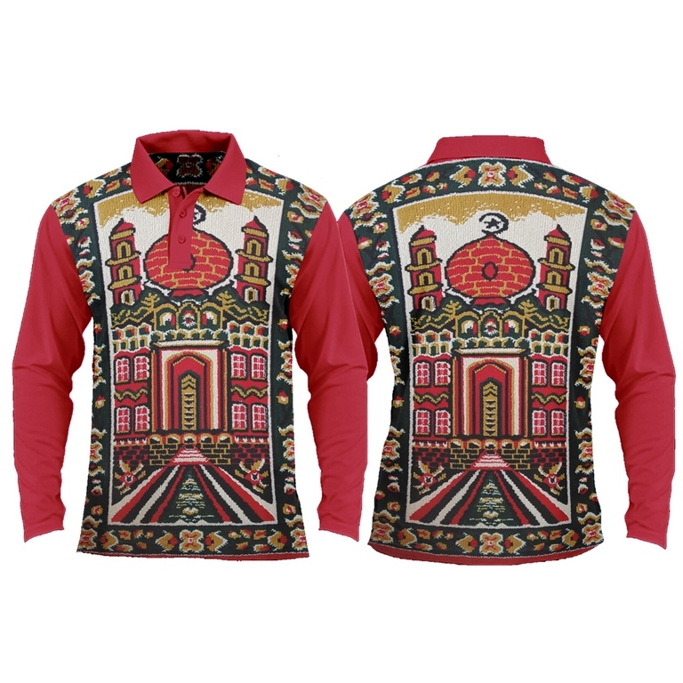 Jual baju kaos sajadah masjid merah / kaos unik motif karpet masjid ...