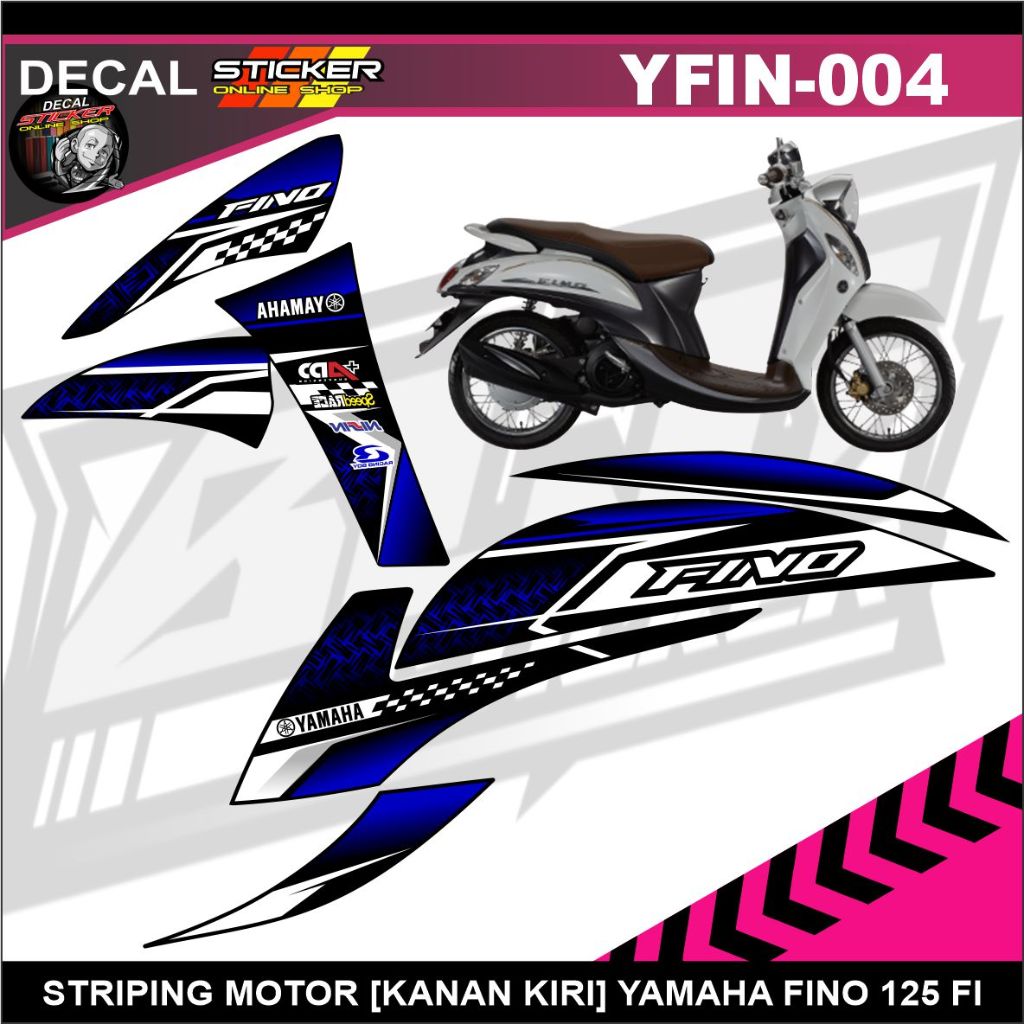 Jual STIKER MOTOR YAMAHA FINO FI 125 DECAL STRIPING PRINT VARIASI ...