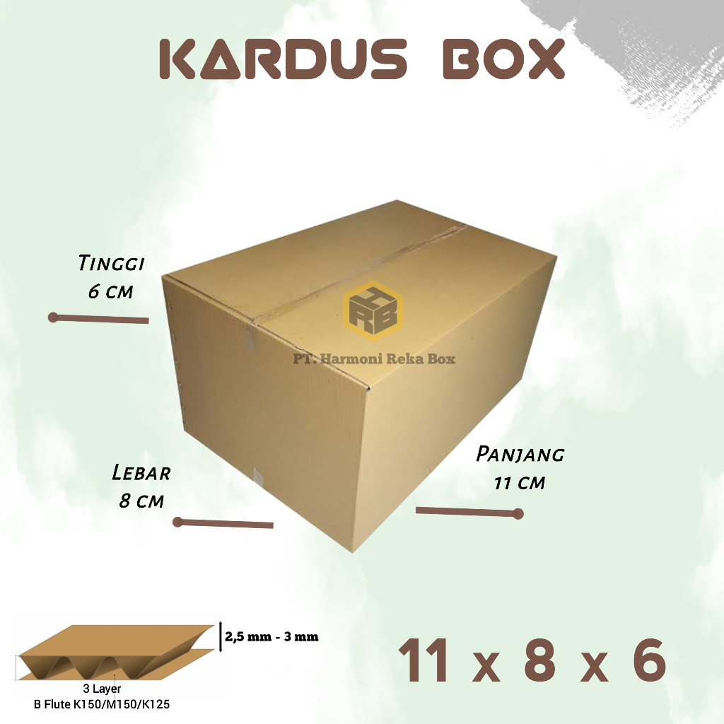 Jual Kardus/box packing kecil polos luar dalam ukuran 11x8x6 cm ...