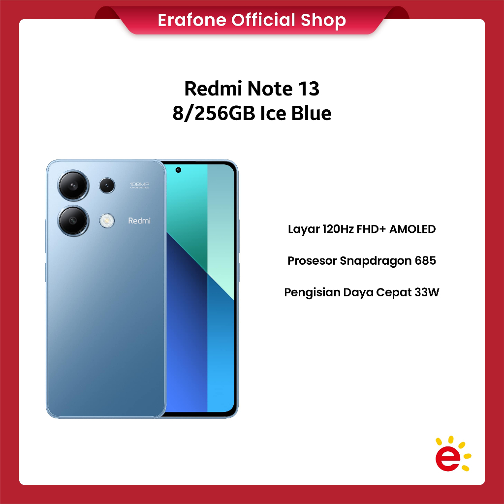 Jual Xiaomi Redmi Note 13 8/256GB - Ice Blue | Shopee Indonesia