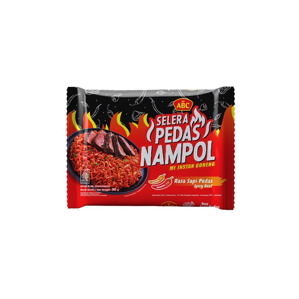 Jual Mi ABC Goreng Selera Pedas Nampol Sapi | Shopee Indonesia