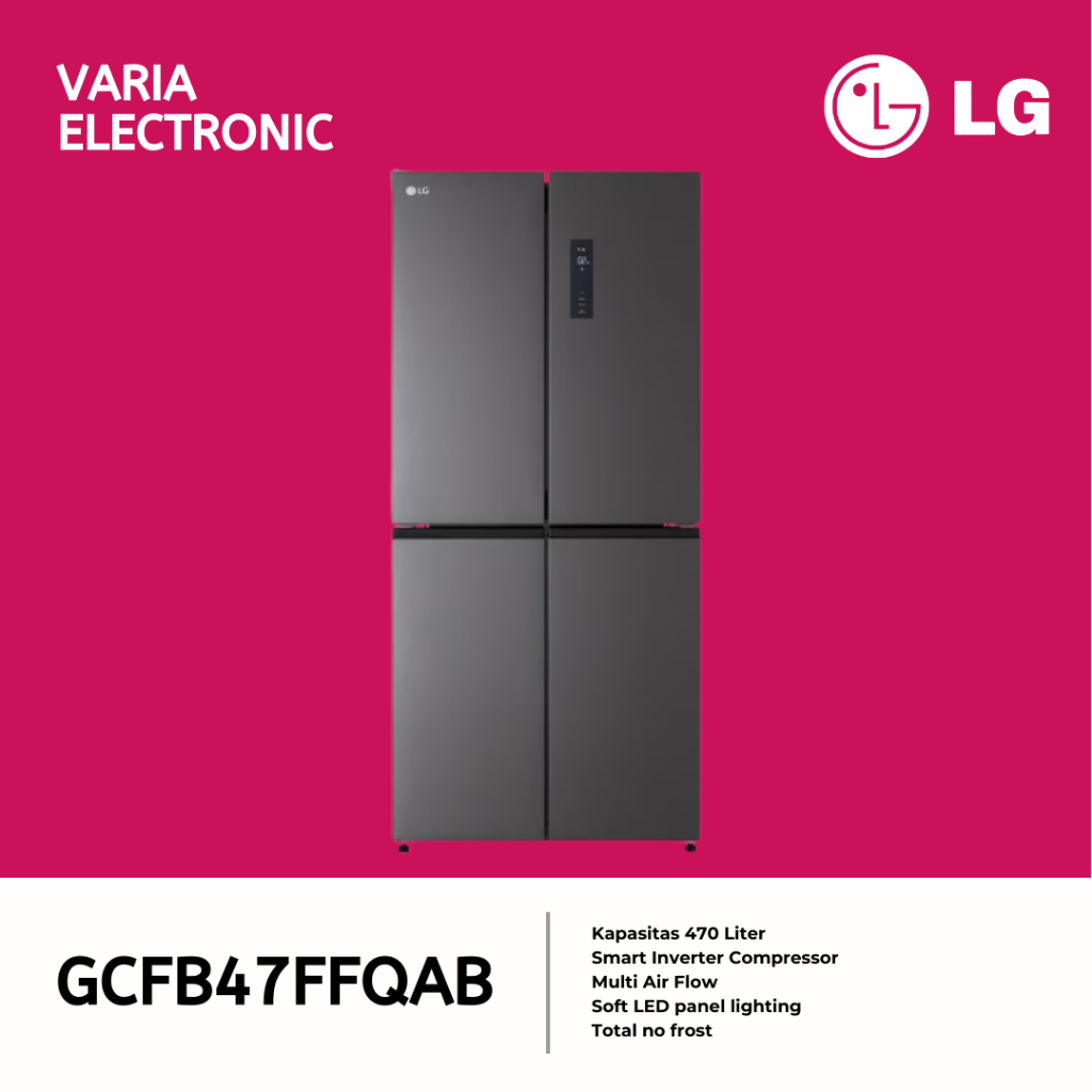 Jual Kulkas Multi Door 4 Pintu LG GCFB47FFQAB Smart Inverter Compressor ...