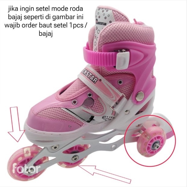 Jual sepatu roda/ inline skate POWER SUPERB ORIGINAL + FREE BAUT BAJAJ ...