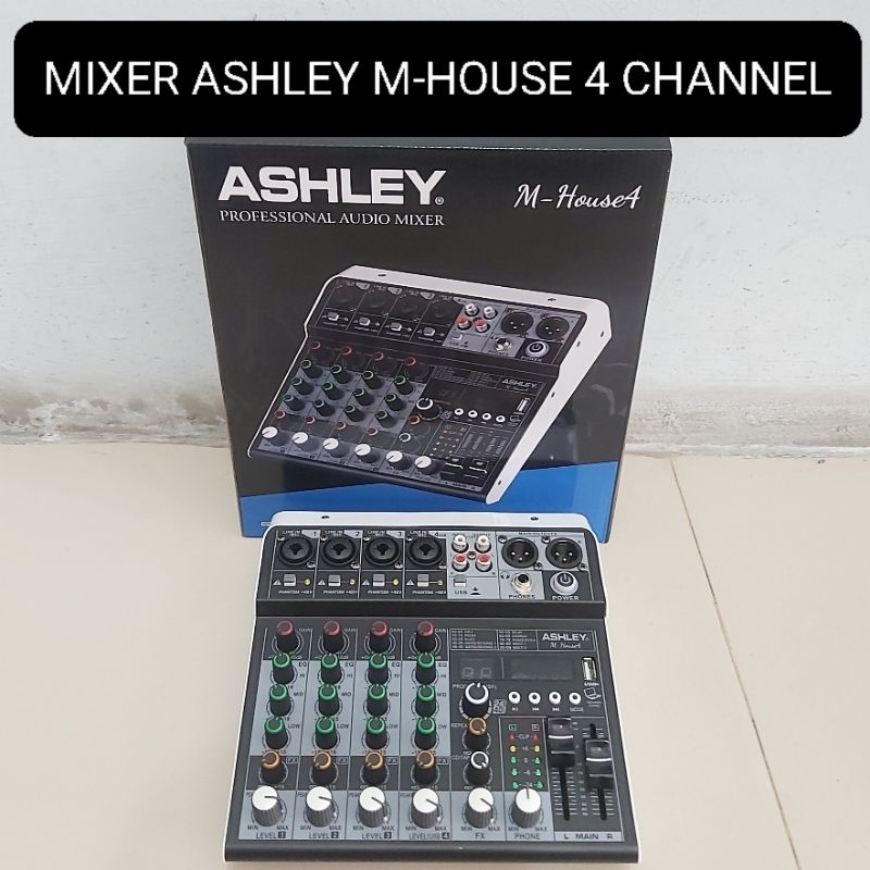 Jual ASHLEY Mixer Audio M-House 4 Channel Digital Effect Mhouse4 Bluetooth | Shopee Indonesia