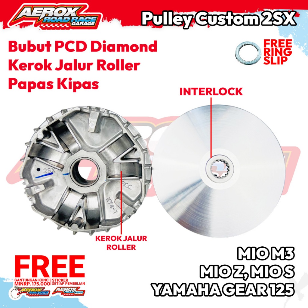 Jual PULLEY CUSTOM MIO M3 MIO Z YAMAHA GEAR KODE 2SX RACING RUMAH ...