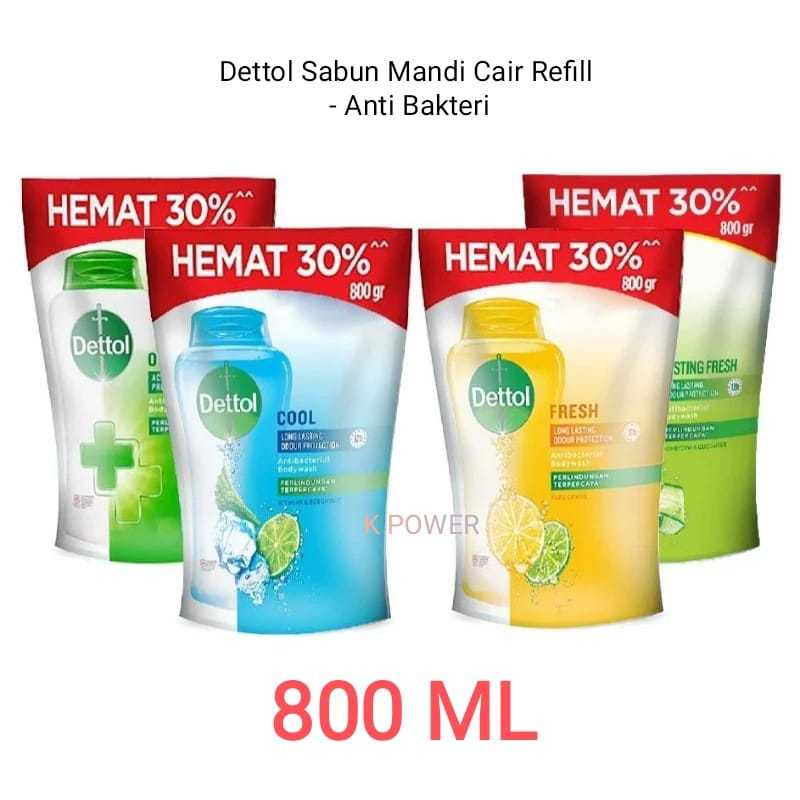 Jual Dettol Sabun Mandi Cair Refill 800ml Fresh / Cool / Original ...