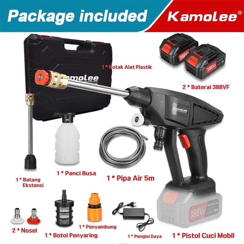 Jual Kamolee 70Bar 388Vf Jet Cleaner Cordless Serbaguna Jet Cleaner ...